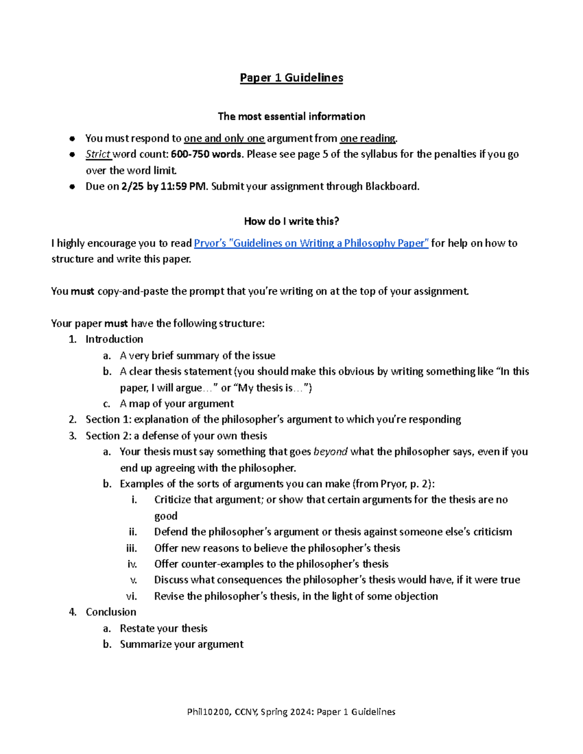 Copy of Paper 1 Guidelines - Paper 1 Guidelines The most essential ...