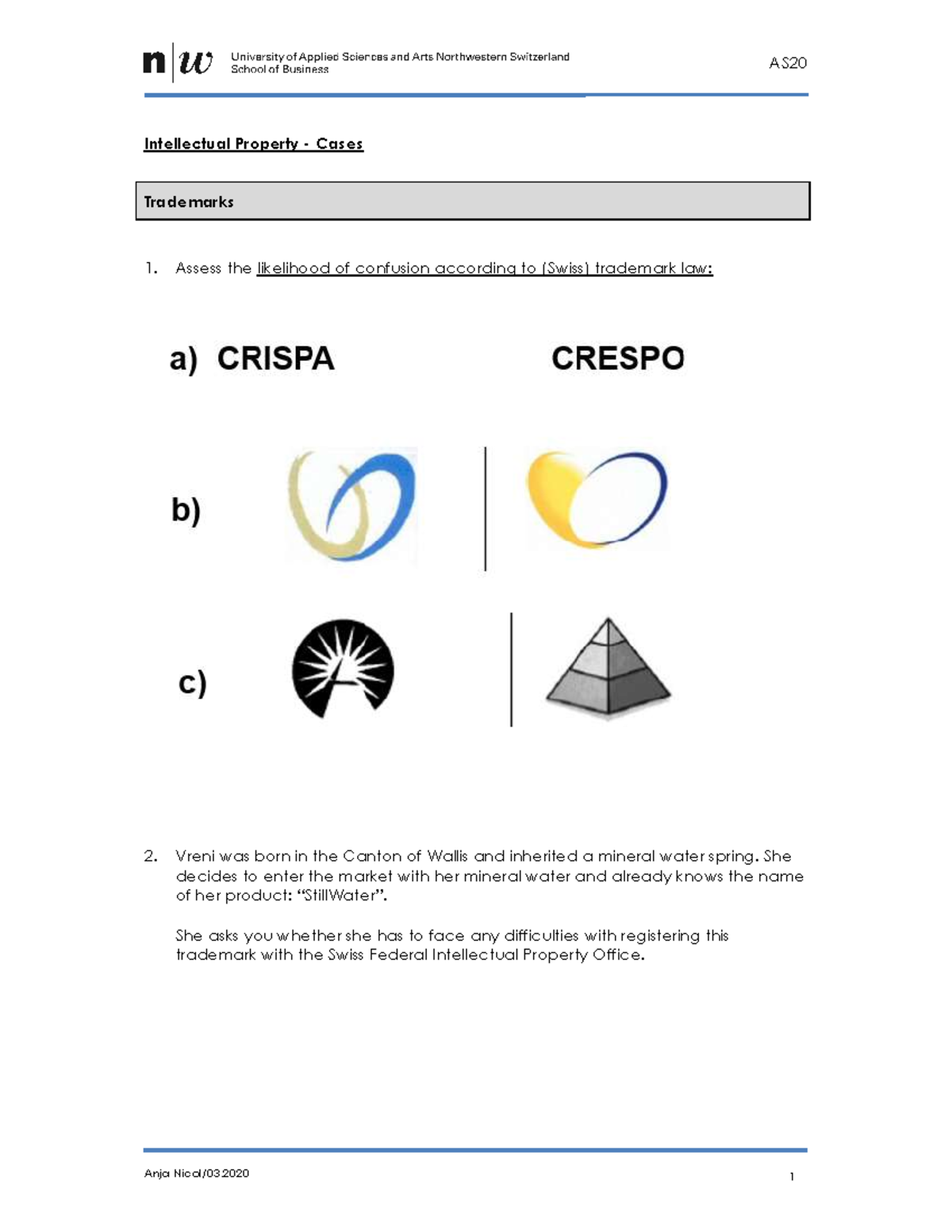 AS20 FBL IP Cases - Ms. Sophie - AS Anja Nicol/03 1 Intellectual ...
