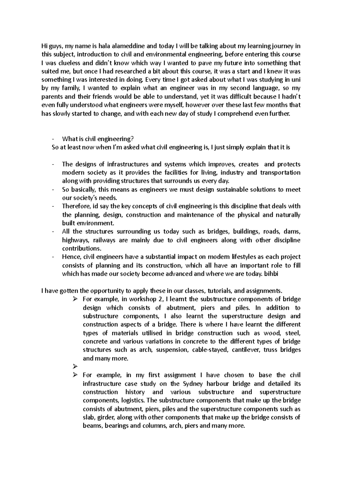 Task 3 script - ASSIGNMENT - Hi guys, my name is hala alameddine and today I will be talking ...