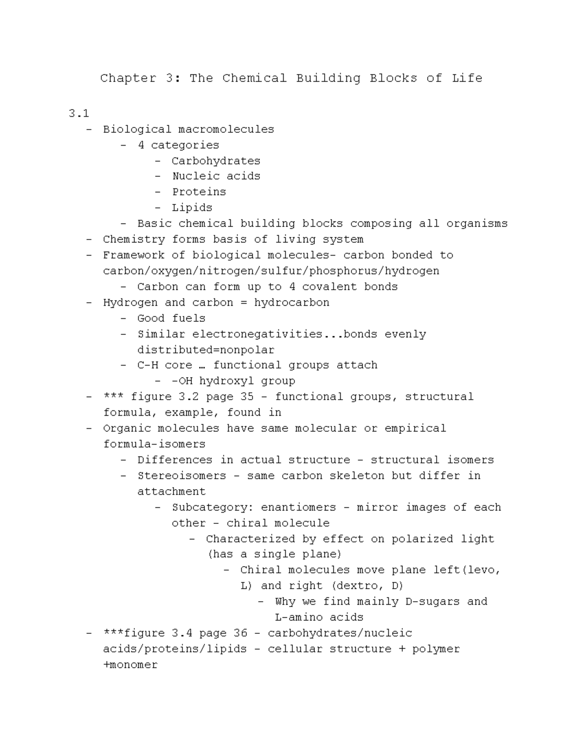 Chapter 3 Notes - Professor: Chris Caridi - Chapter 3: The Chemical ...
