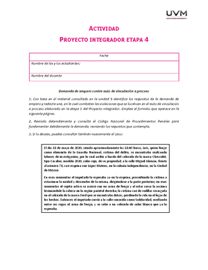 Actividad 3 proyecto integrador etapa 1 - ACTIVIDAD PROYECTO INTEGRADOR ETAPA 1 Auto de ...