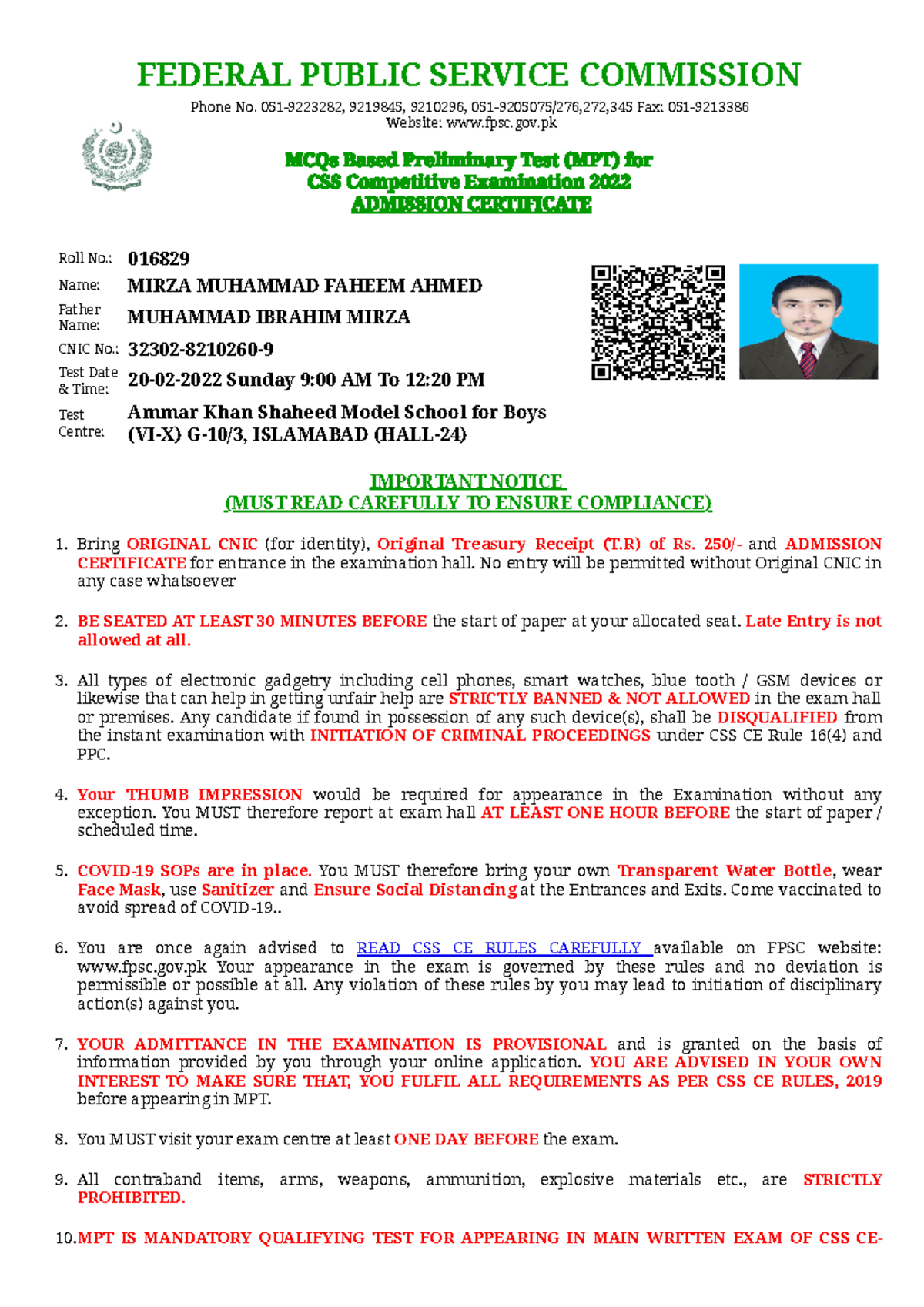 Css Mpt Slip Preparation Of Css That Why I Need These Notes Federal