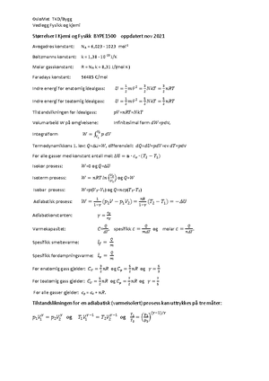 [Solved] I en maskin flger n 016 mol monatomic ideell gass en syklus som - Fysikk og kjemi ...