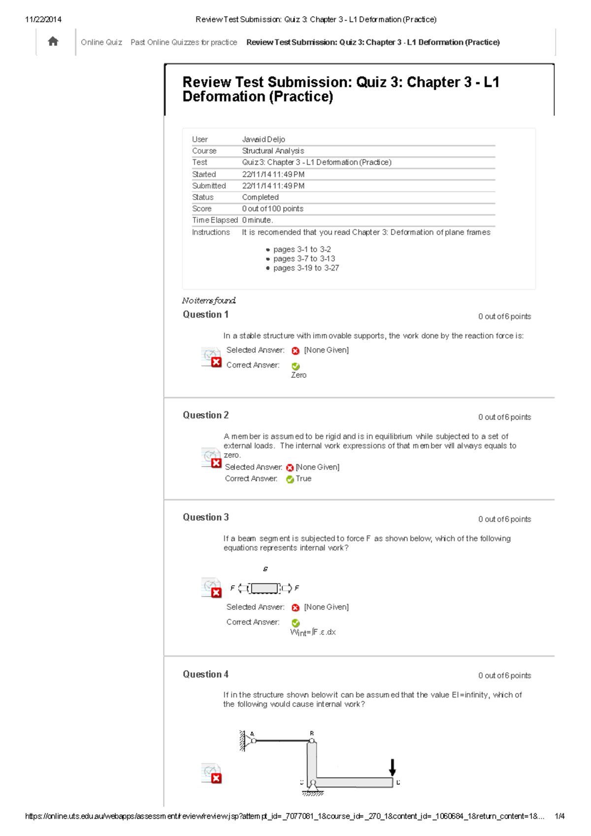 03-1 - Structural Quiz - H Online Quiz Past Online Quizzes for practice ...
