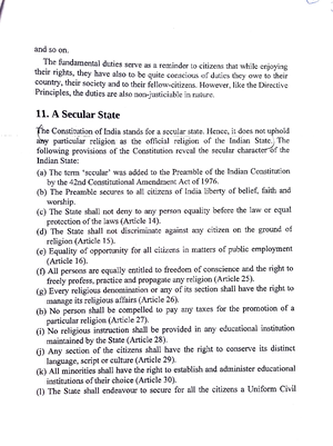 Unit 2 part 2 - Constitution of India and Fundamental Rights Unit 2 ...