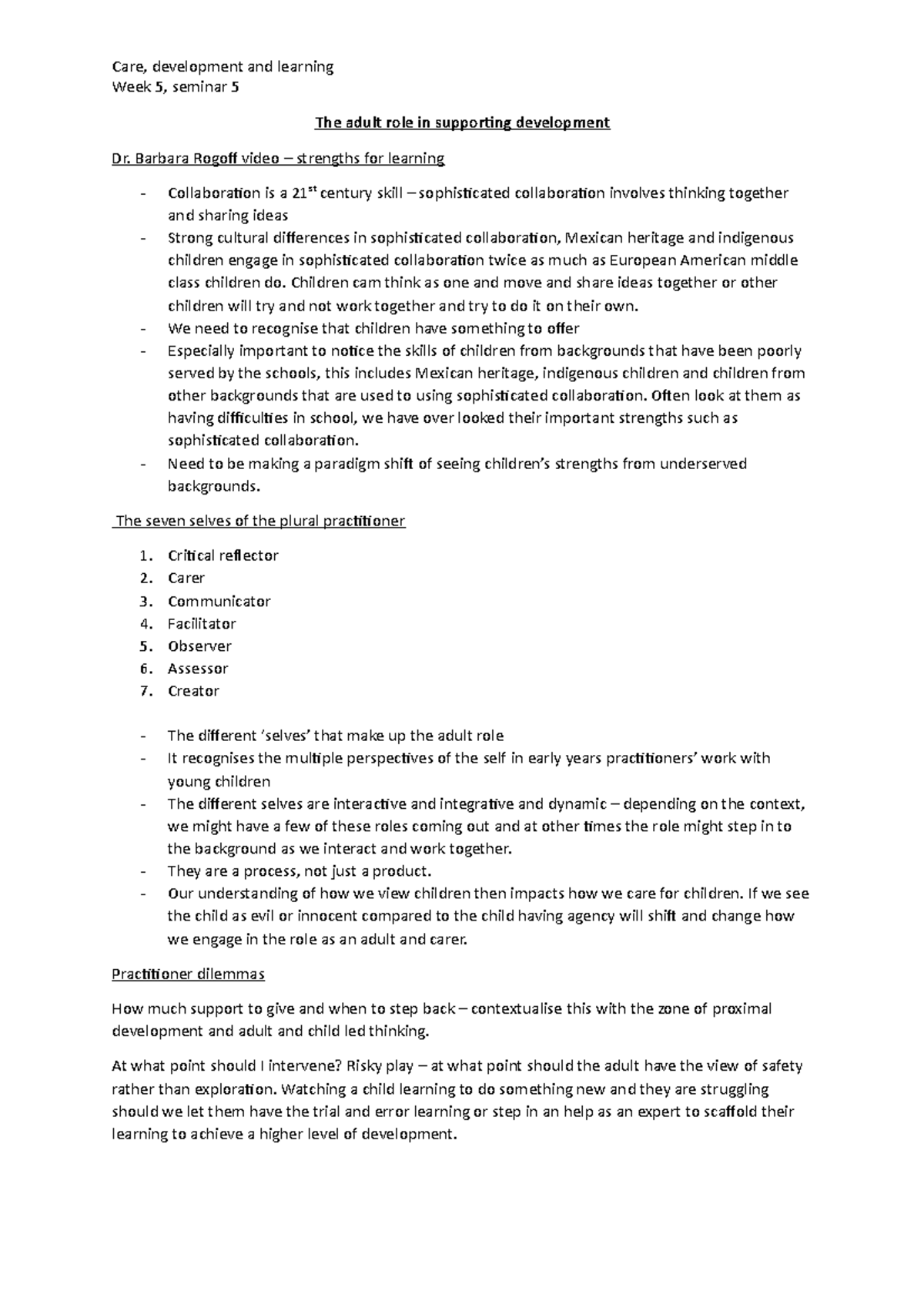 The adult role is supporting development - Barbara Rogoff video ...