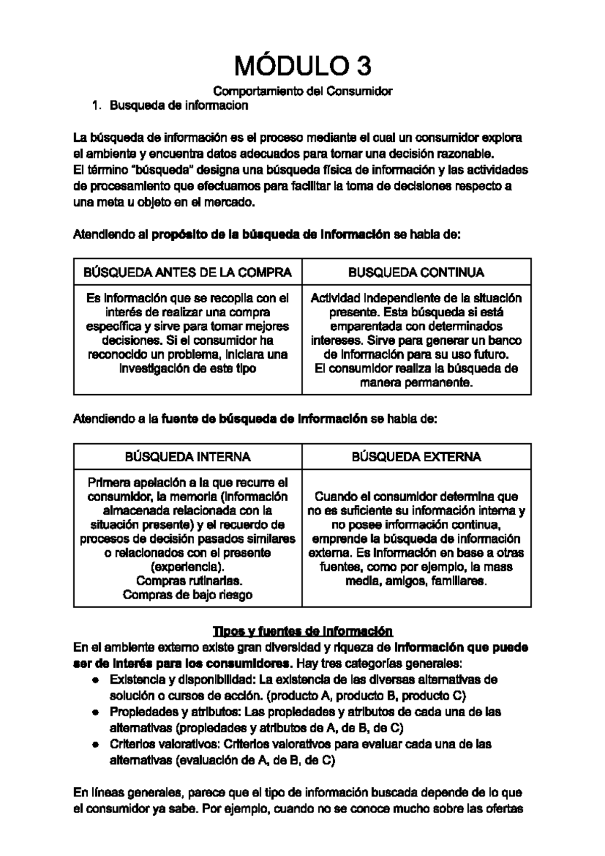 Resumen M3 y M4 CC - Comportamiento del Consumidor - Studocu