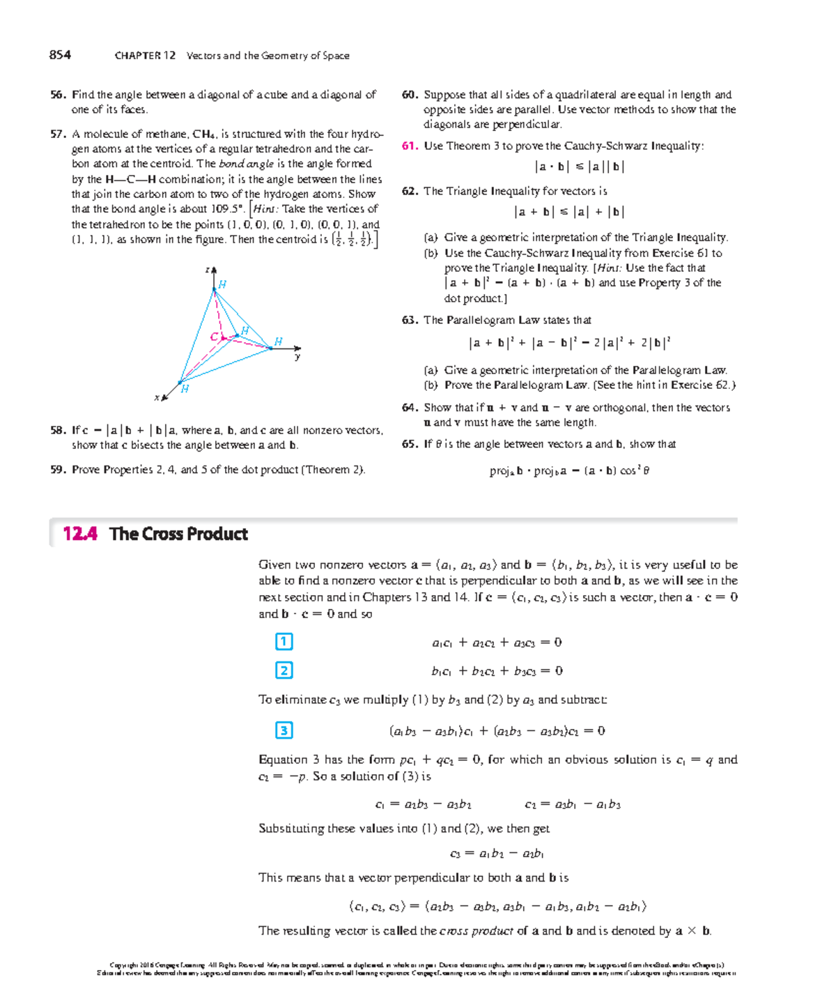 Math ch-12-4 - math work - 854 CHAPTER 12 Vectors and the Geometry of ...