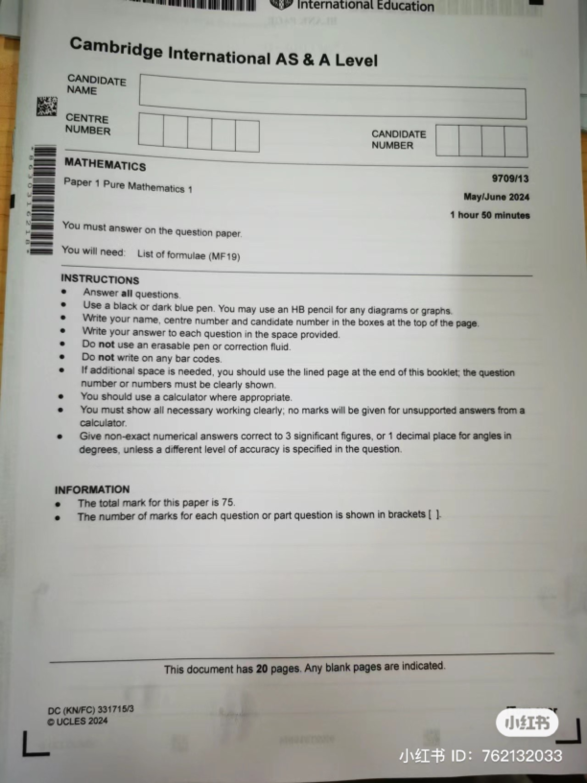 9709 s24 qp 13 - Lecture notes - International Education Cambridge ...