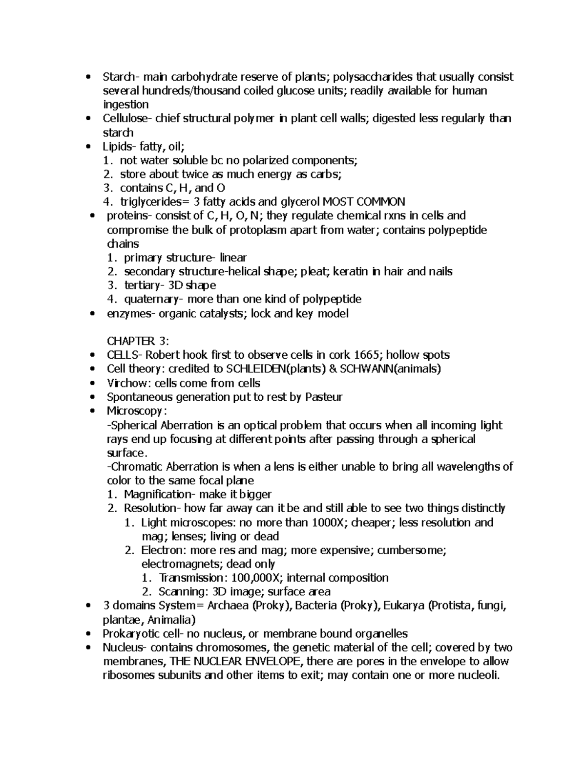 Botany EXAM 1 SG - Starch- main carbohydrate reserve of plants ...