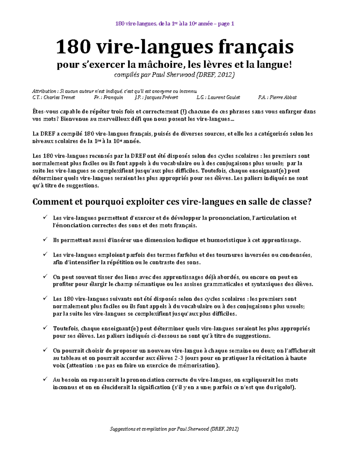 180 virelangues 2 - 180 vire-langues franÁais pour s’exercer la ...