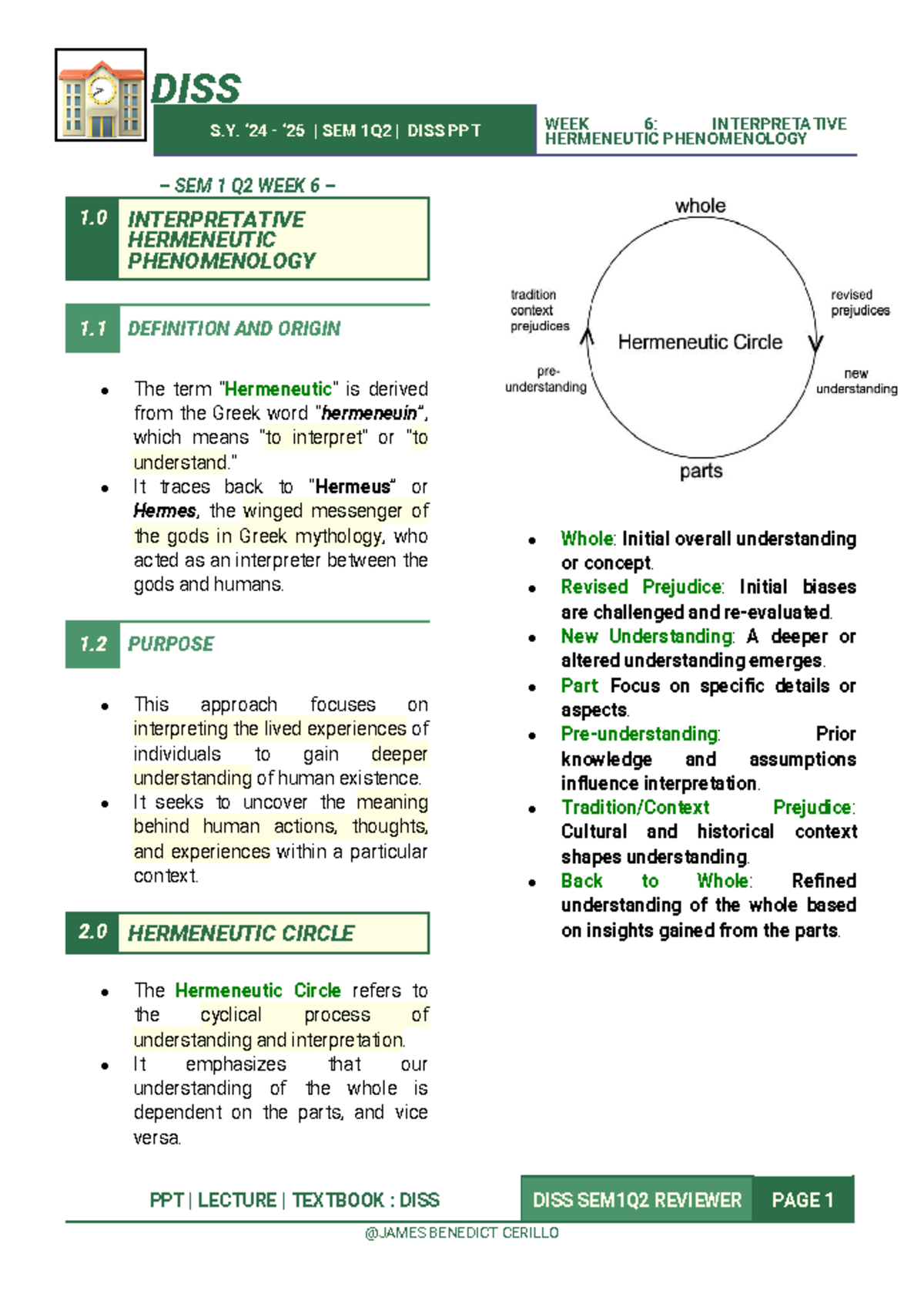 DISS Notes 6 - DISS S. ‘24 - ‘25 | SEM 1Q2 | DISS PPT WEEK HERMENEUTIC ...