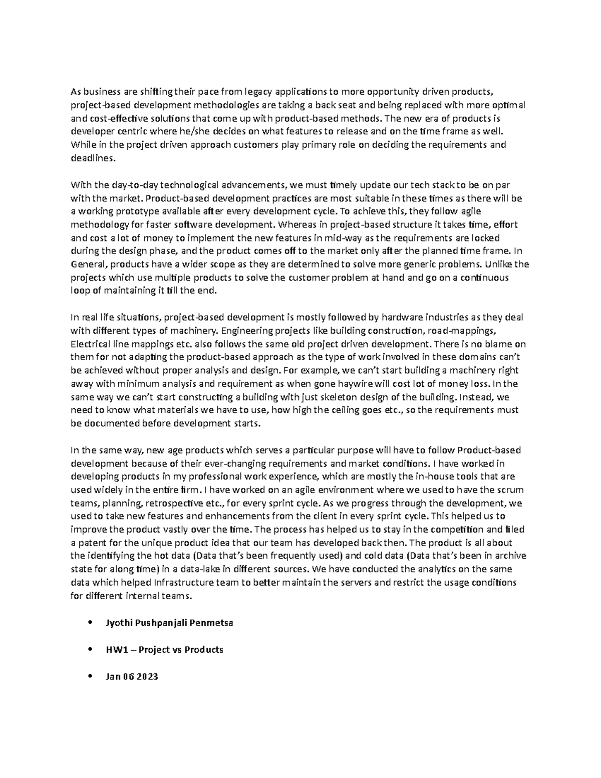 Upl2 - assignment - As business are shifting their pace from legacy ...