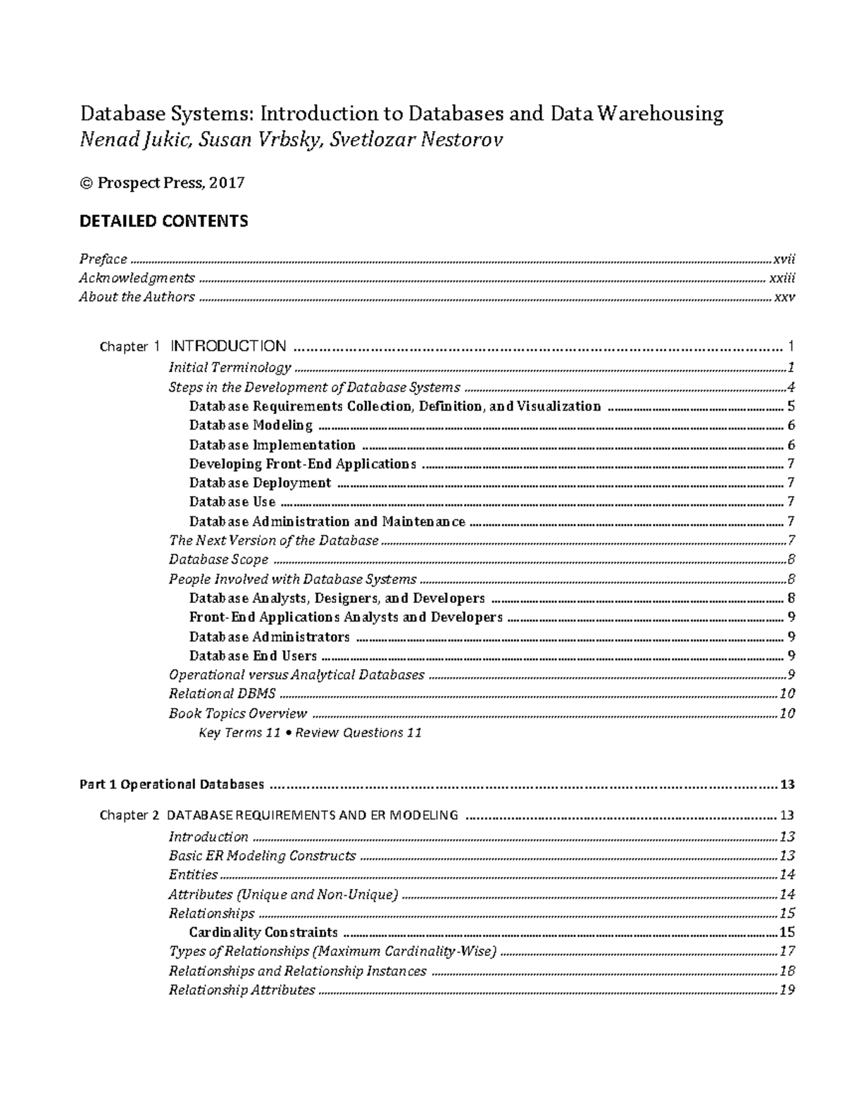 Database Systems Introduction to Databases - - Studocu