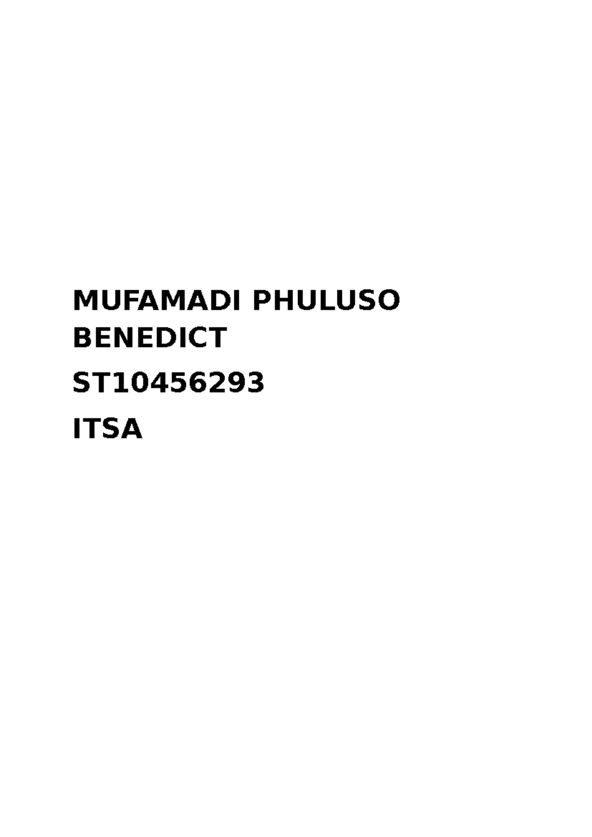 Ice 2 m - ice - 511-1 - MUFAMADI PHULUSO BENEDICT ST ITSA - Studocu