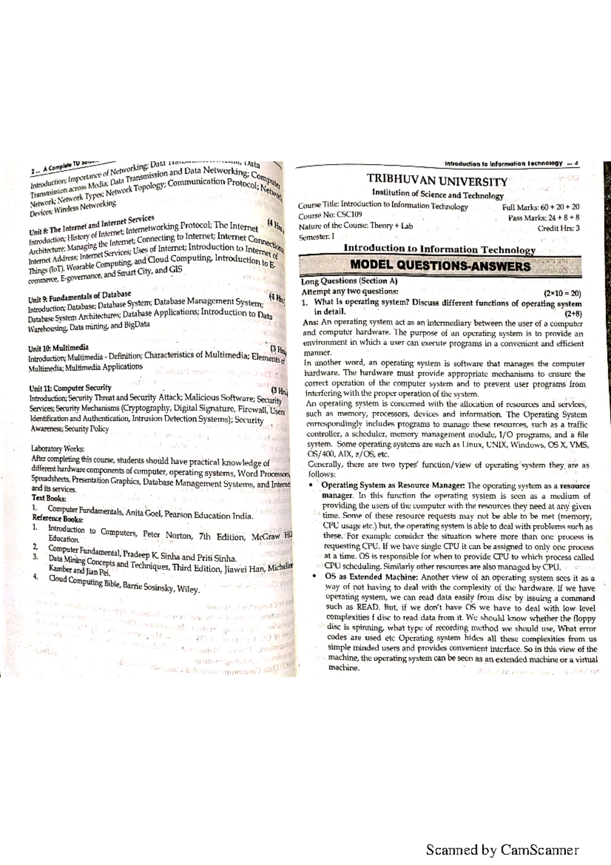 Solution of all subj Csit 1st sem - Computer engineering - Studocu