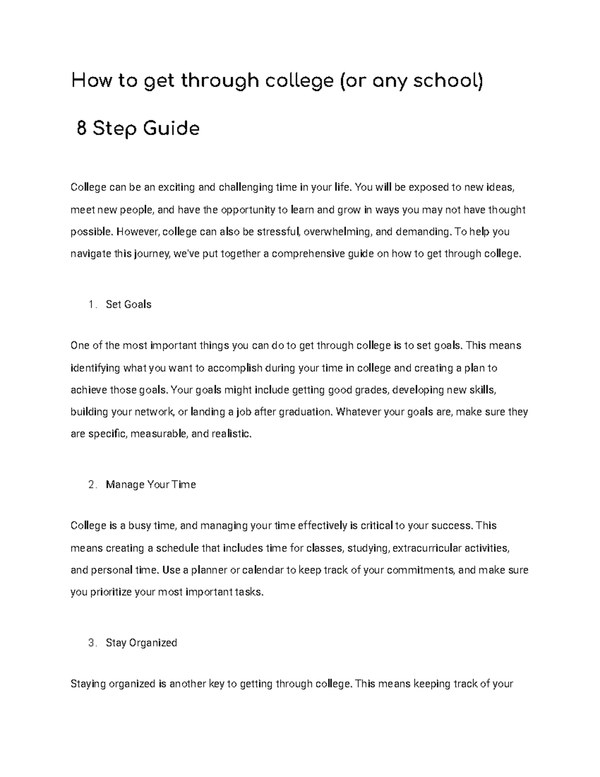 How to get through college (or any school) - You will be exposed to new ...