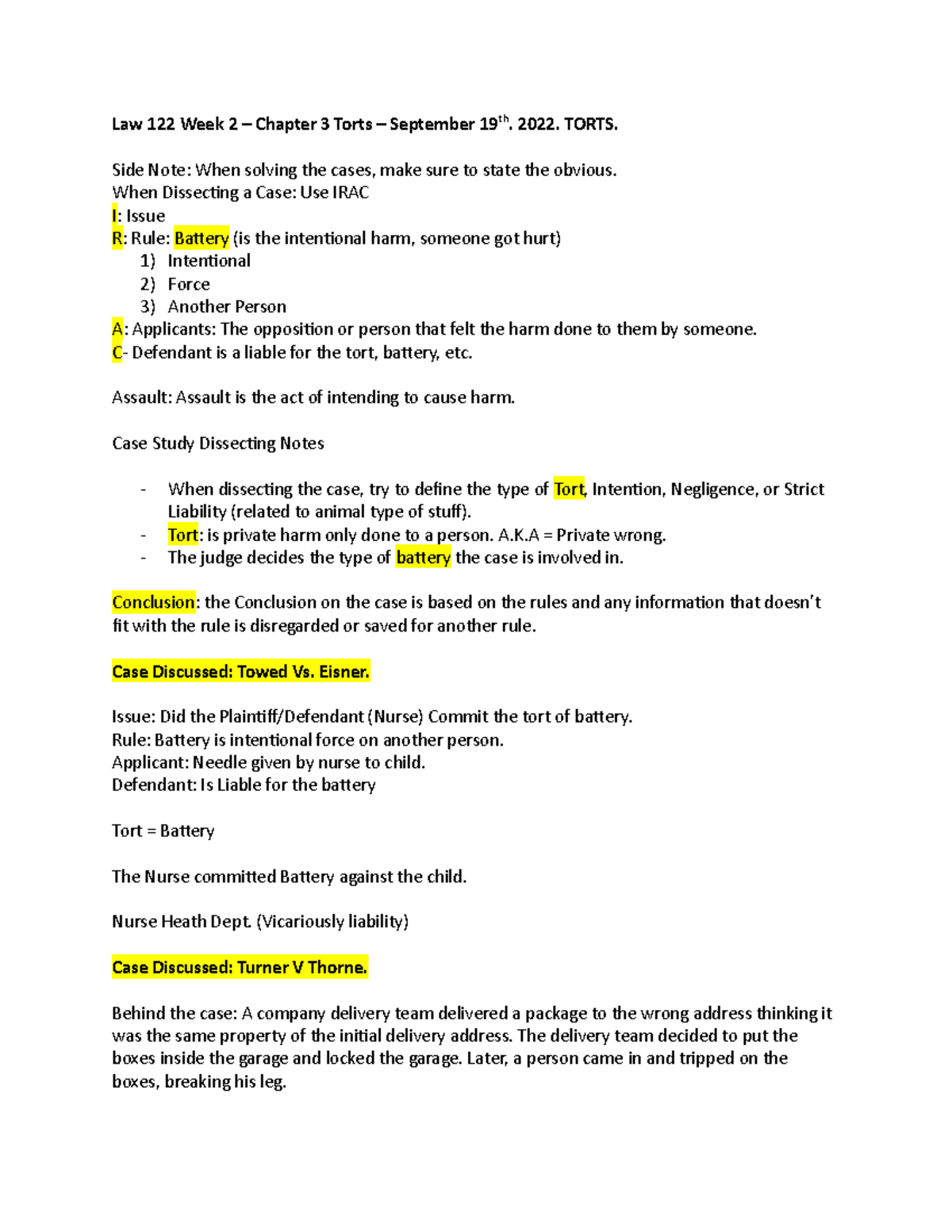 Law 122: Class Notes (important For Exams) - Law 122 Week 2 – Chapter 3 ...