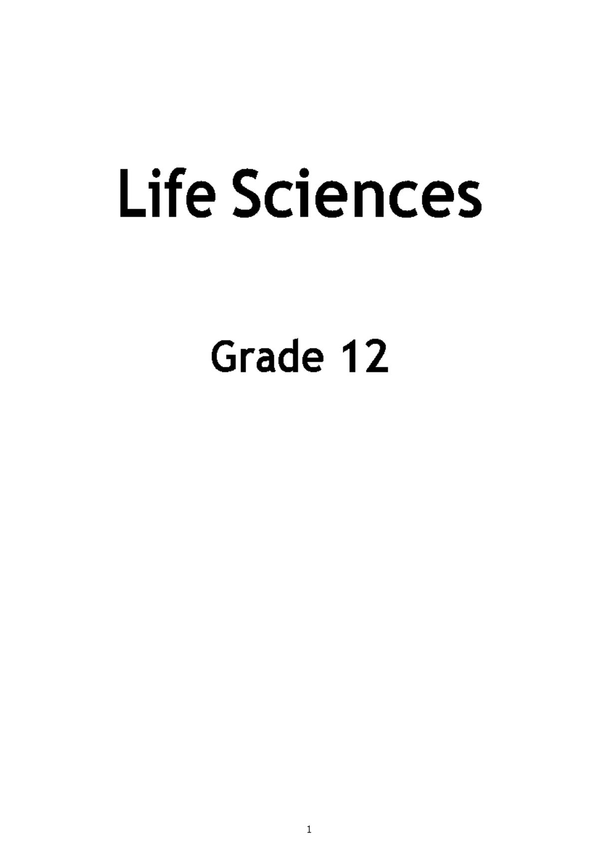 LIFE Sciences Grade 12 Notes - Life Sciences Grade 12 Activity 1 Review ...