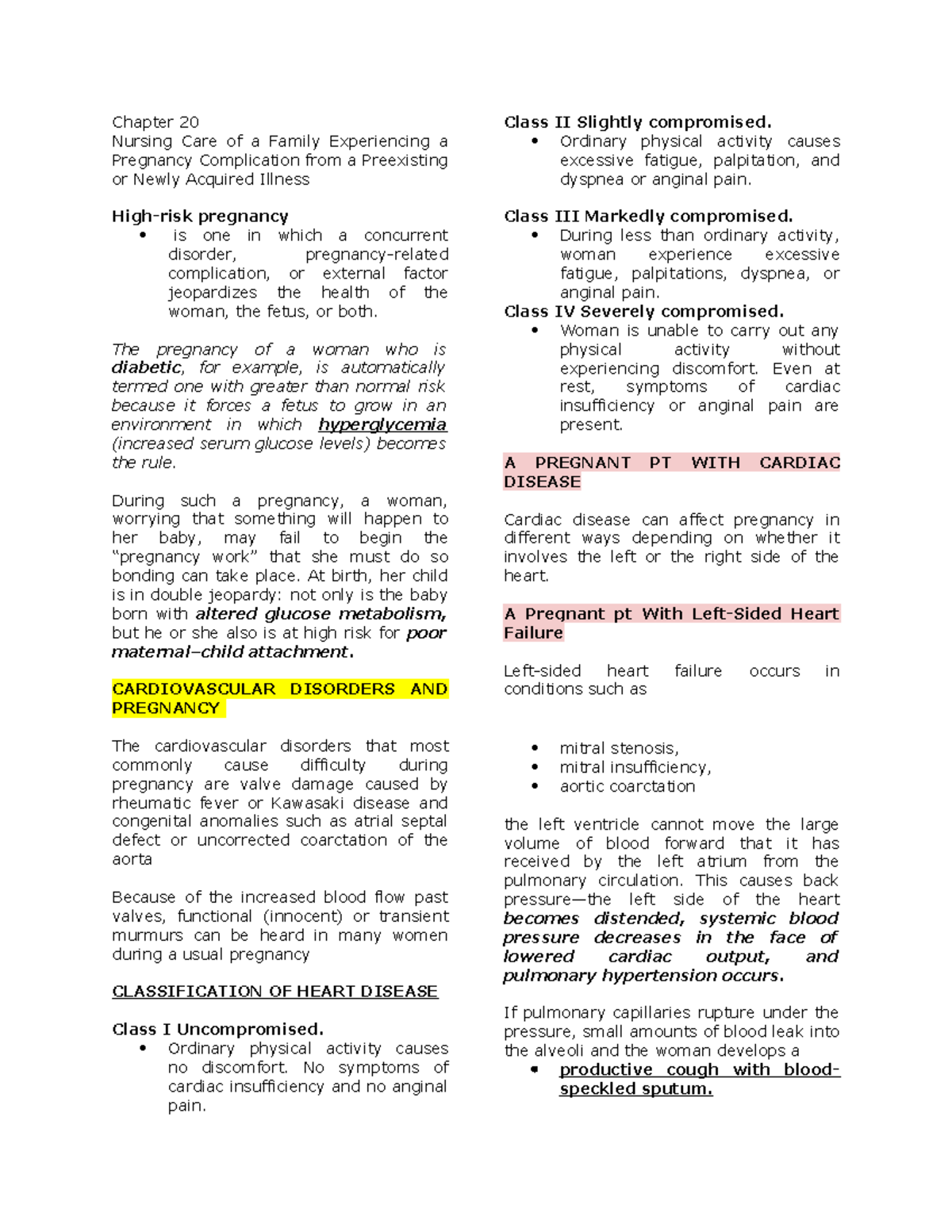 Chapter 20 - Study well - Chapter 20 Nursing Care of a Family ...