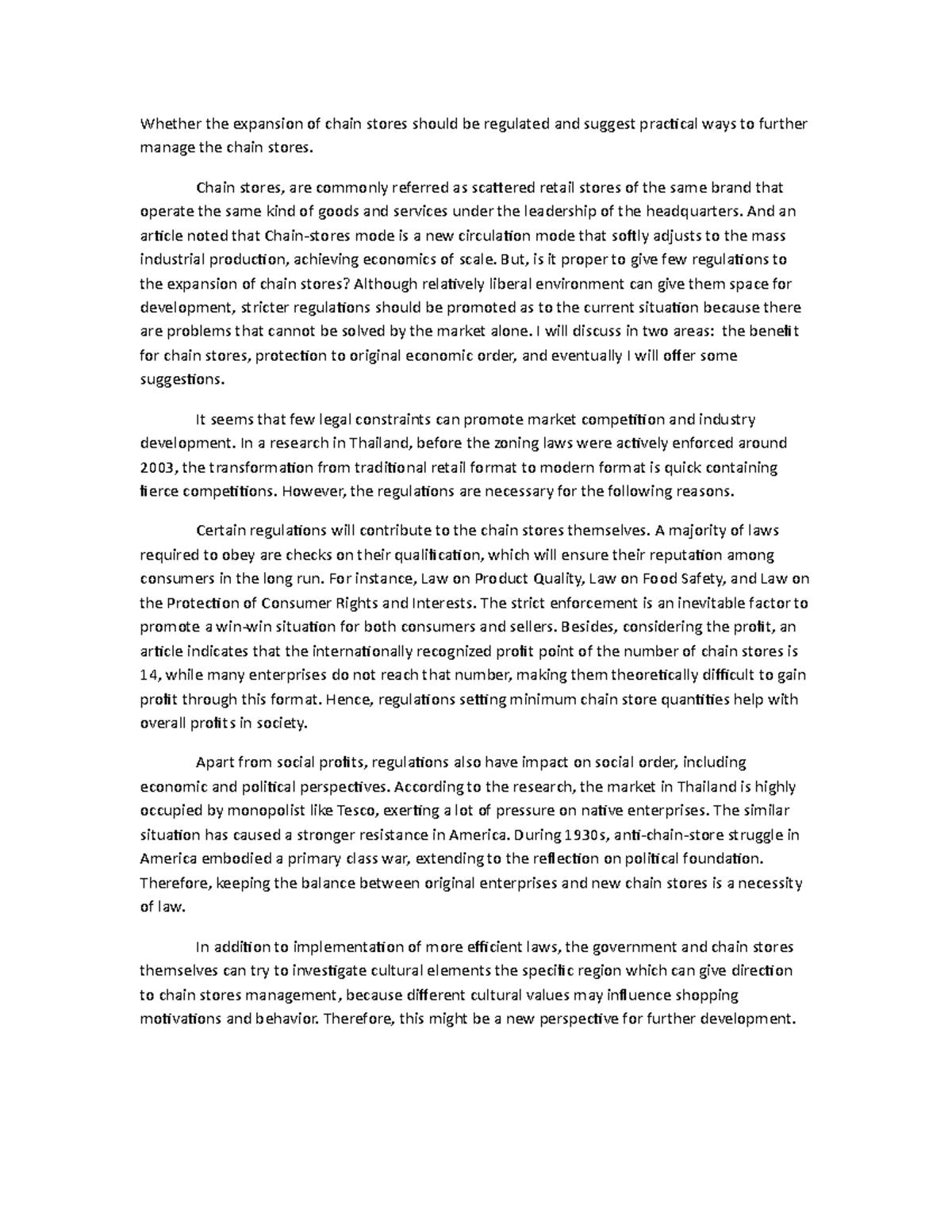 Speaking Test chain Store Whether The Expansion Of Chain Stores speaking-test-chain-store-whether-the-expansion-of-chain-stores