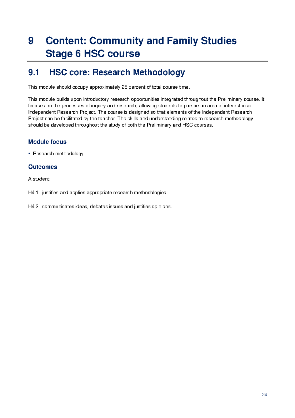 Community and Family Studies Stage 6 Syllabus - 9 Content: Community ...