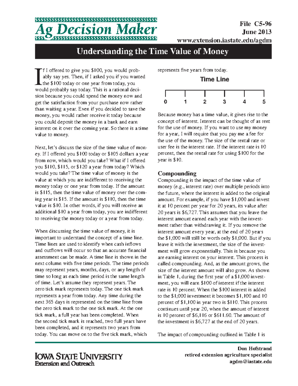 Time value of money - File C5- June 2013 extension.iastate/agdm ...
