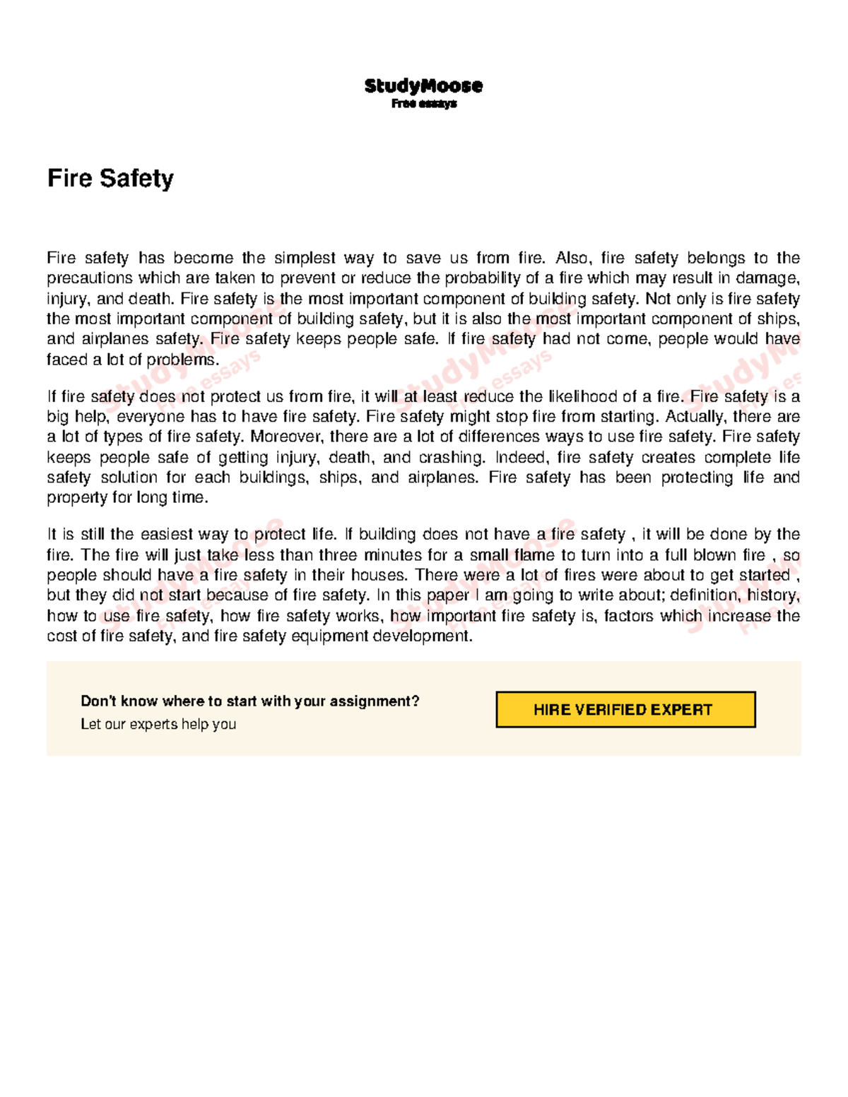 Fire Safety - Mechanical engineering - Studocu