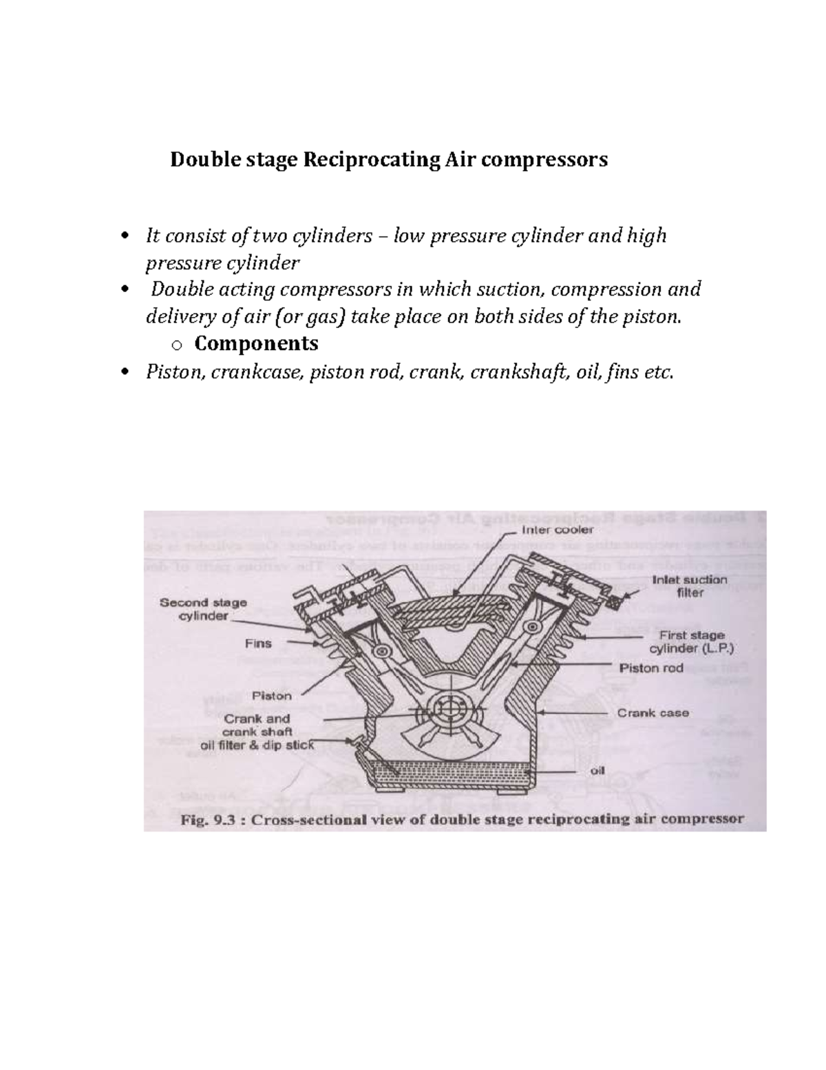 Double stage air compressor - Double stage Reciprocating Air ...
