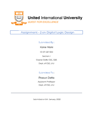 DLD-lab 1 - ........................... - Experiment - F (A, B, C, D ...