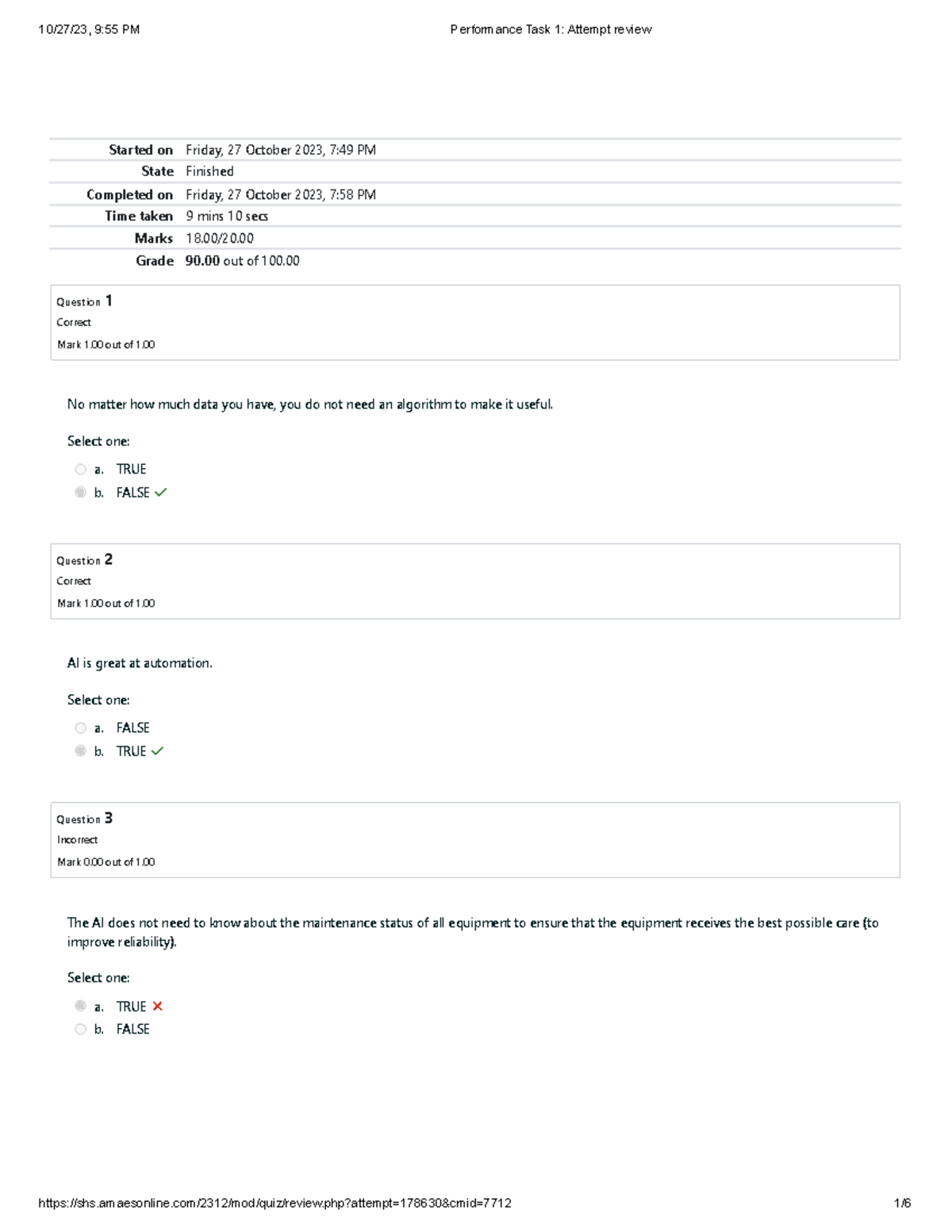 PT1 - source - Started on Friday, 27 October 2023, 7:49 PM State ...