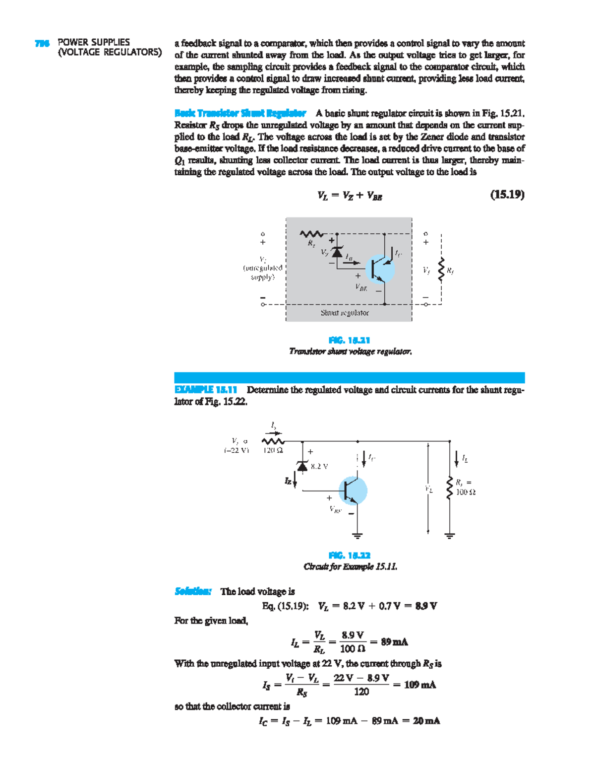 Basic Transistor Shunt Regulator - Electronic Circuit: devices and ...
