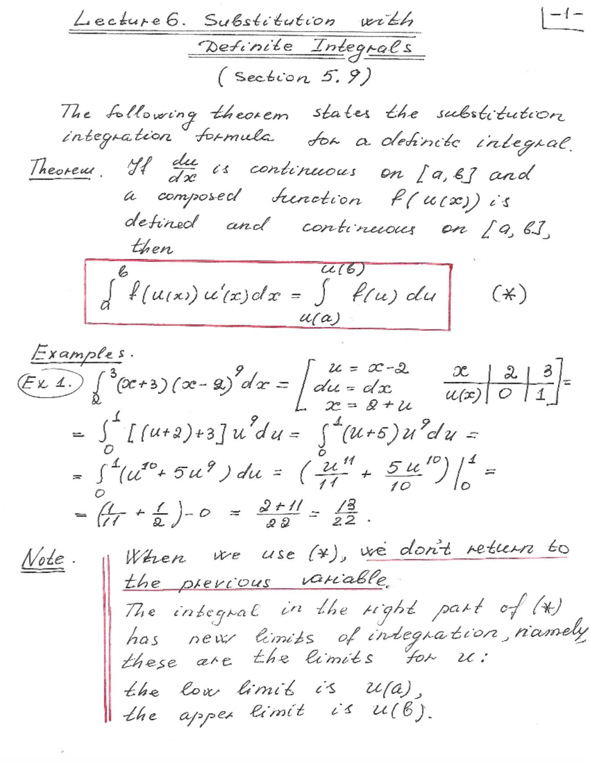 Calculus 2 Math 122 Substitution with Definite Integrals - MATH 122 ...