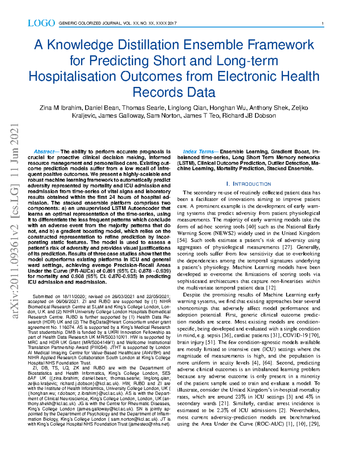 A Knowledge Distillation Ensemble Framework for Predicting Short- and ...
