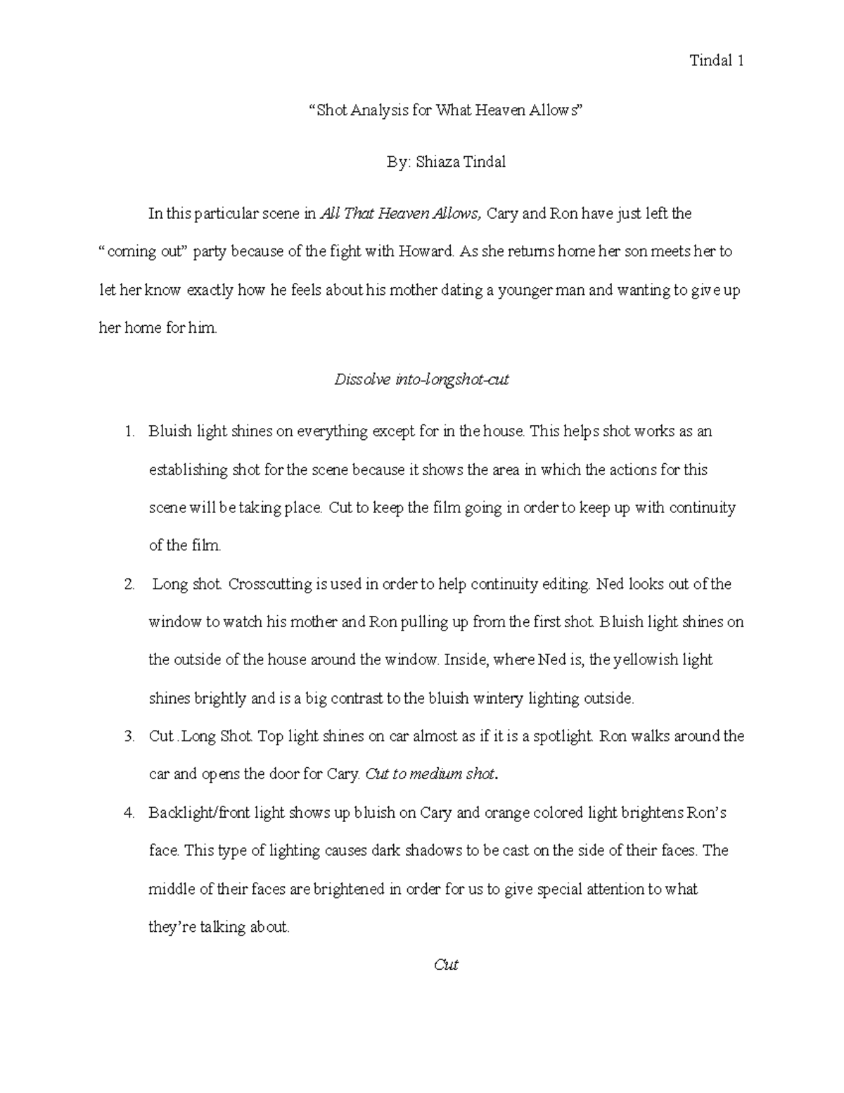 Shot Analysis Assignment - “Shot Analysis for What Heaven Allows” By ...