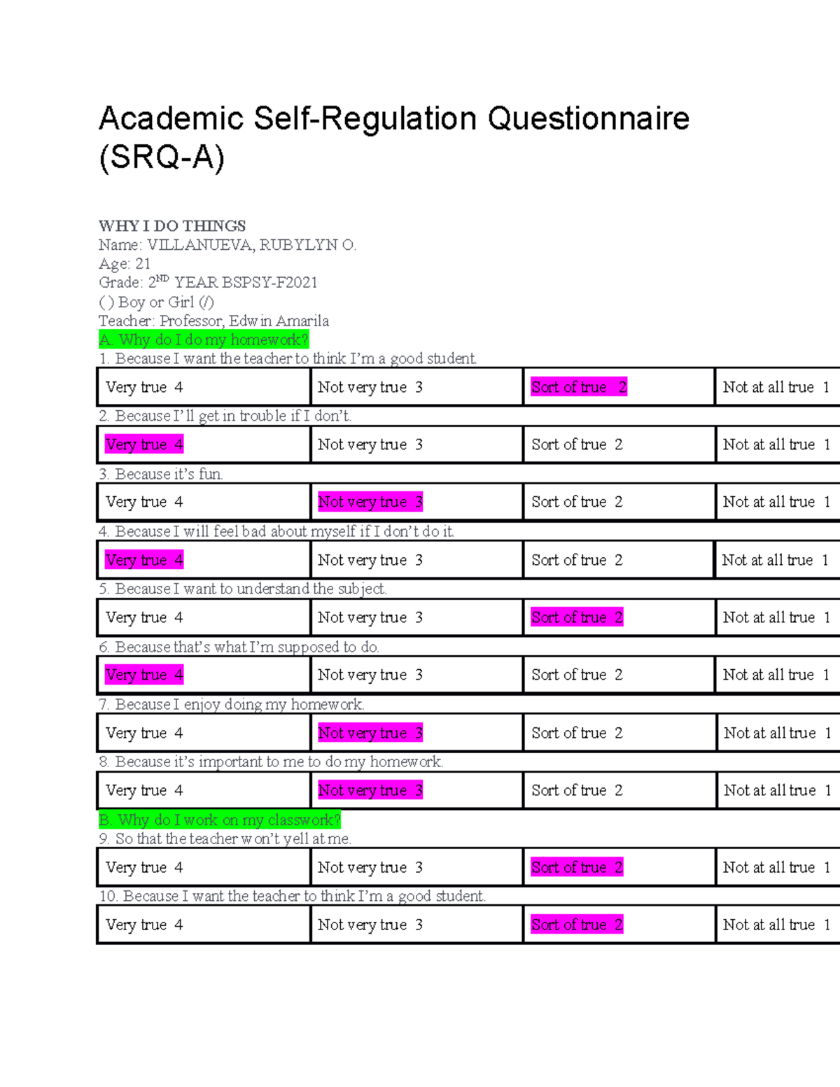 Academic-Self-Regulation - Academic Self-Regulation Questionnaire (SRQ ...
