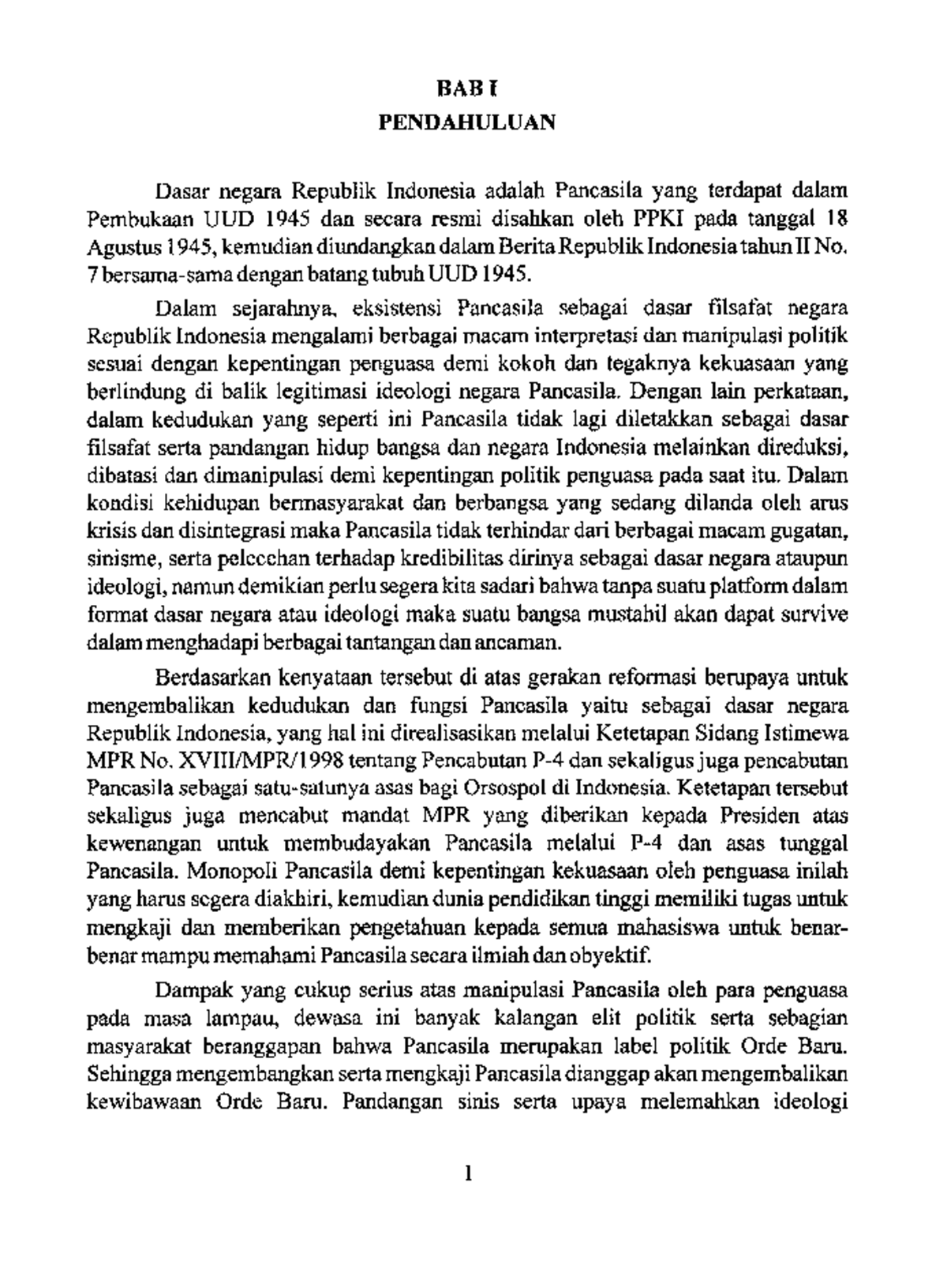 Bab1-pendahuluan 2 - Pendidikan Pancasila - Studocu