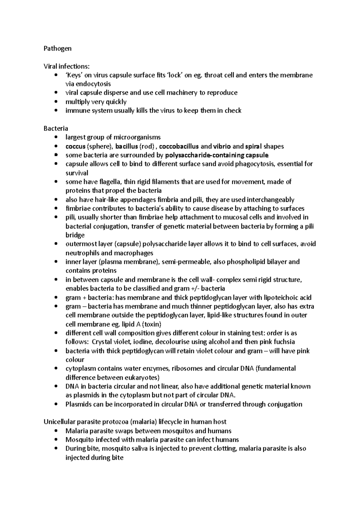 Pathogens notes - Pathogen Viral infections: ‘Keys’ on virus capsule ...