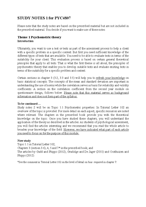 1. Bar-On lecture notes - PYC4807/103/0/ Tutorial letter 103/0 ...