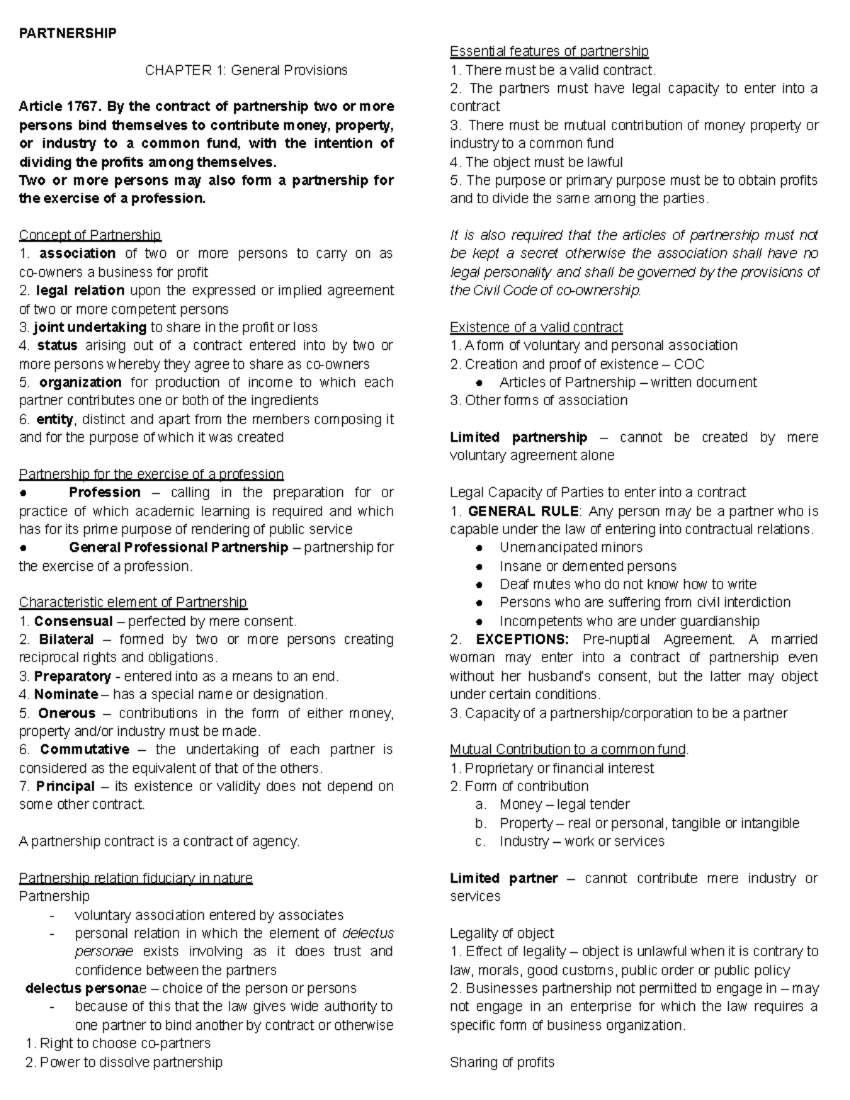 Partnership - adsad - PARTNERSHIP CHAPTER 1: General Provisions Article ...
