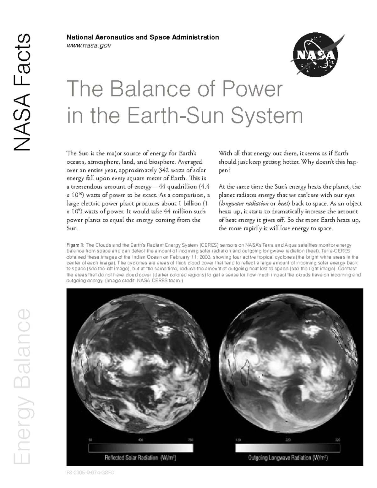 NASA FACT Sheet HEAT - A summary of key concepts and facts about The ...