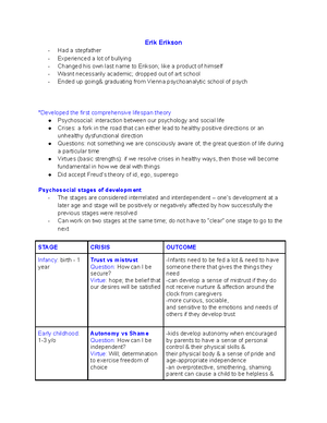 Sigmund Freud Notes - PERSONALITY INTRO Thoughts (cognition): our ...