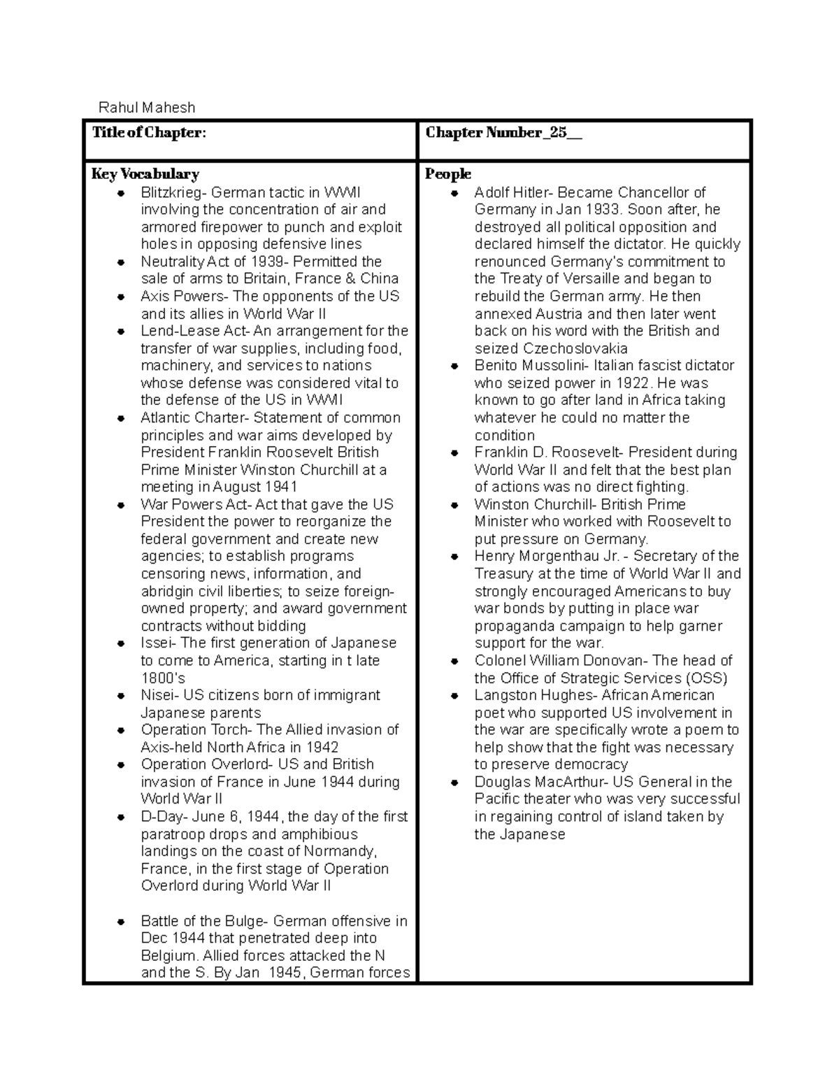 Notes - Out of Many - Chapter 25 + Amsco 25 - Rahul Mahesh Title of ...