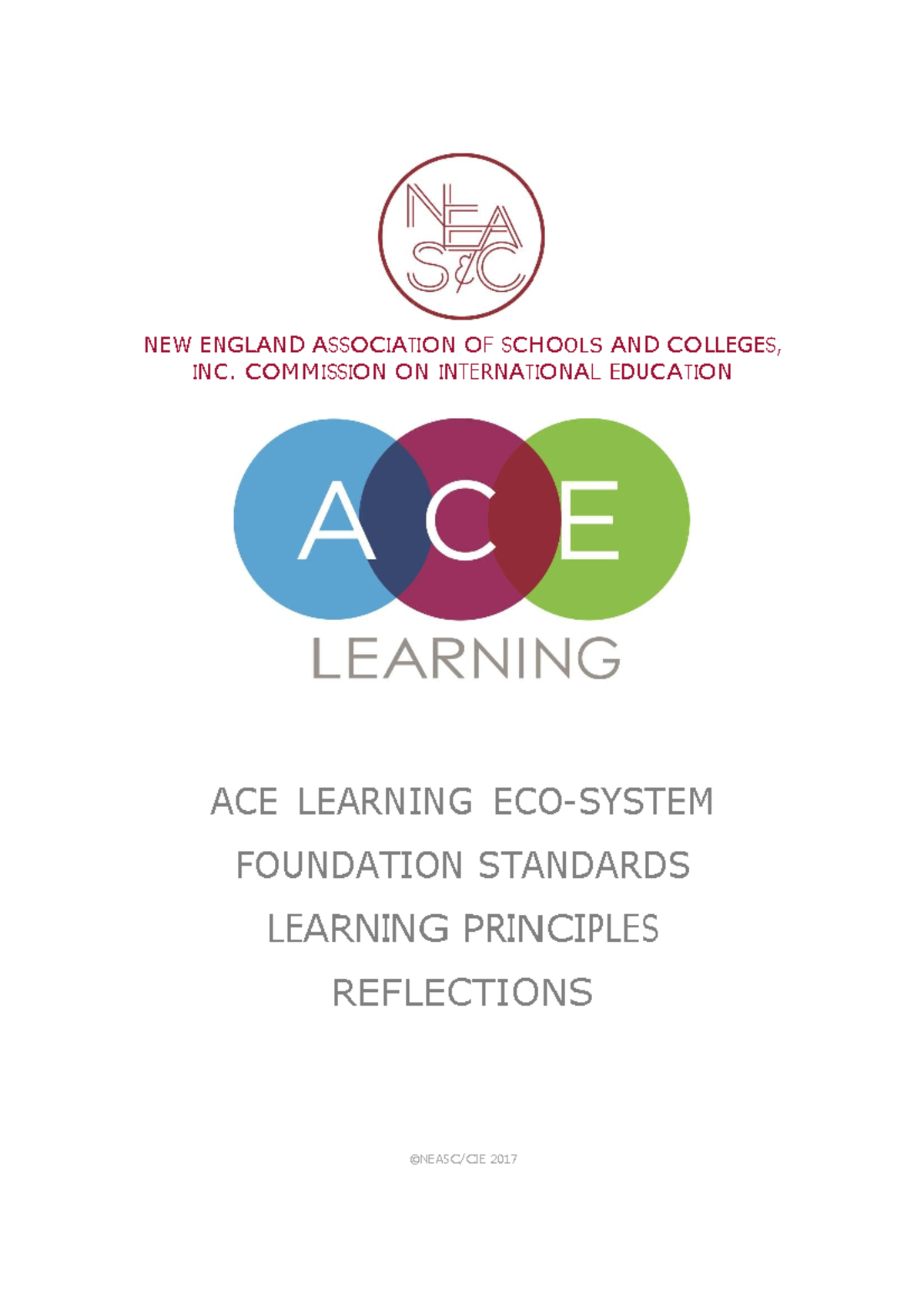 ACE Standards and Principles - V3 - NEW ENGL AN D ASS OCI AT IO N OF S ...