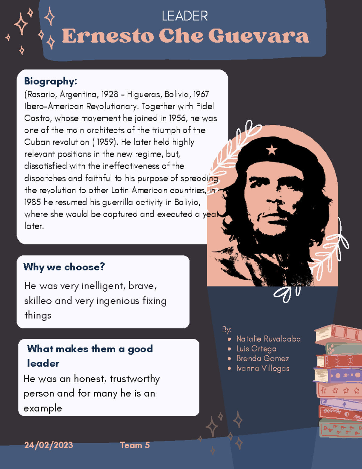 Team 5 English - Actividad Ingles 2 - LEADER Ernesto Che Guevara ...