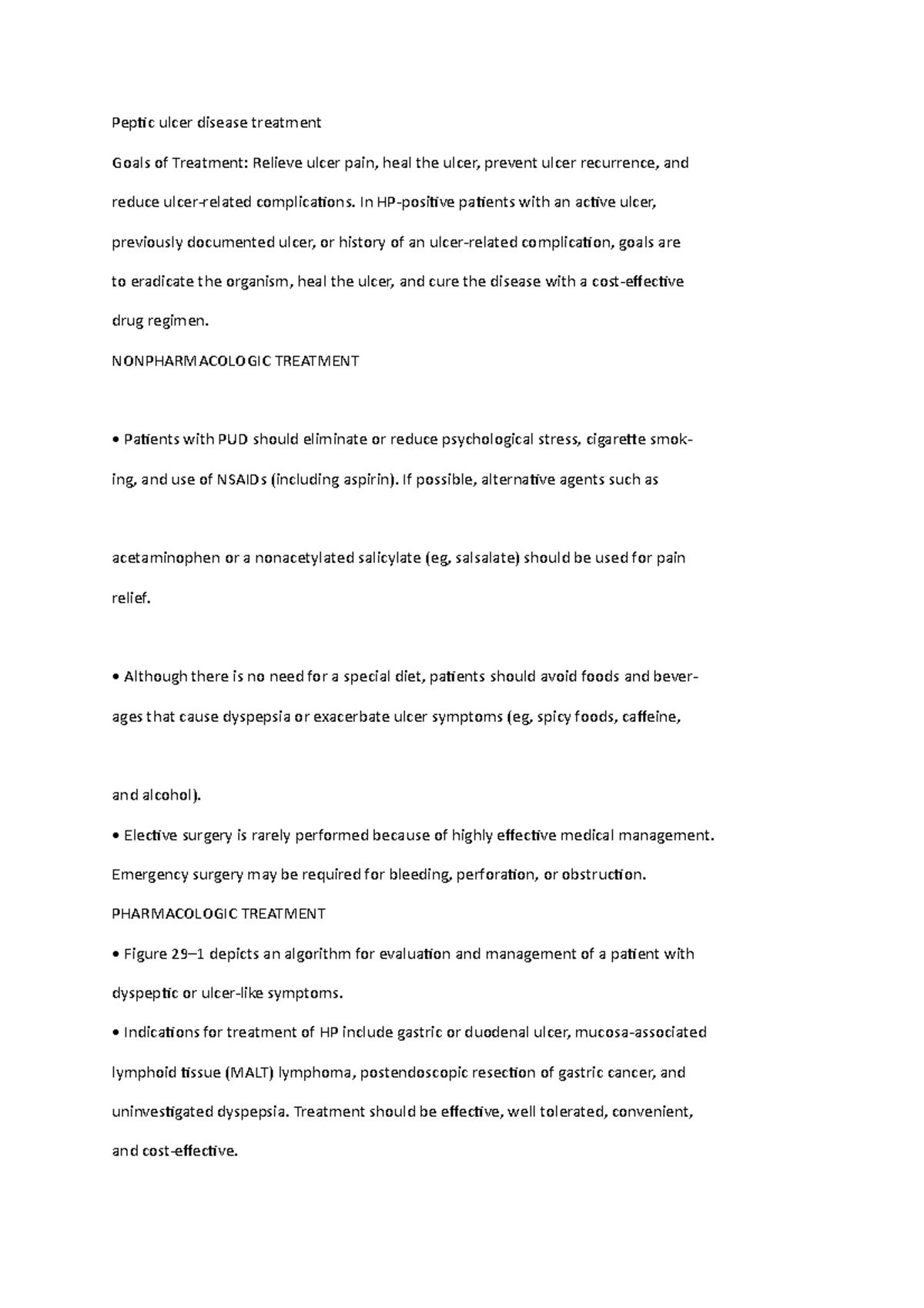 Peptic ulcer disease treatment - In HP-positive patients with an active ...