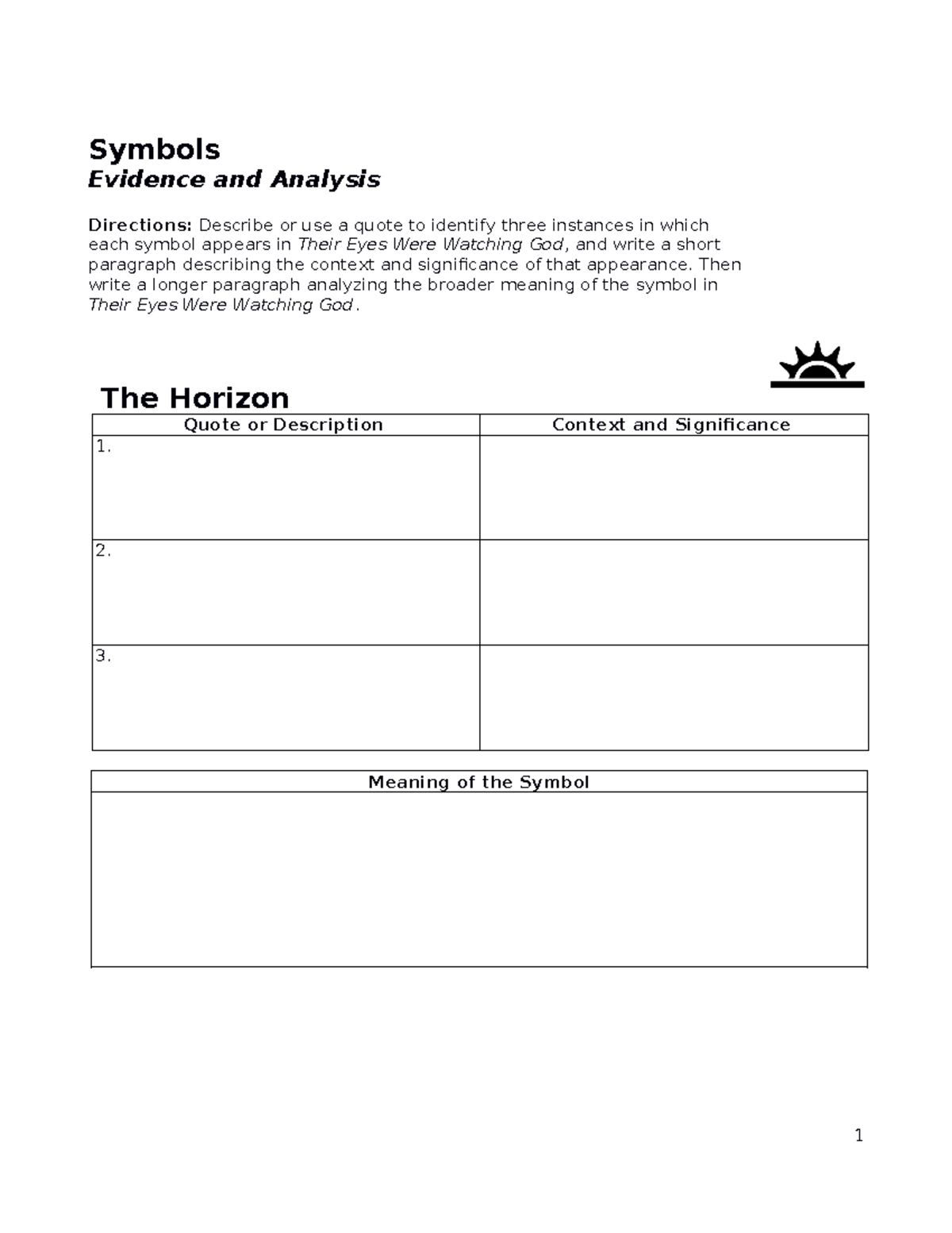 1. Symbol Analysis Organizers - Symbols Evidence and Analysis ...