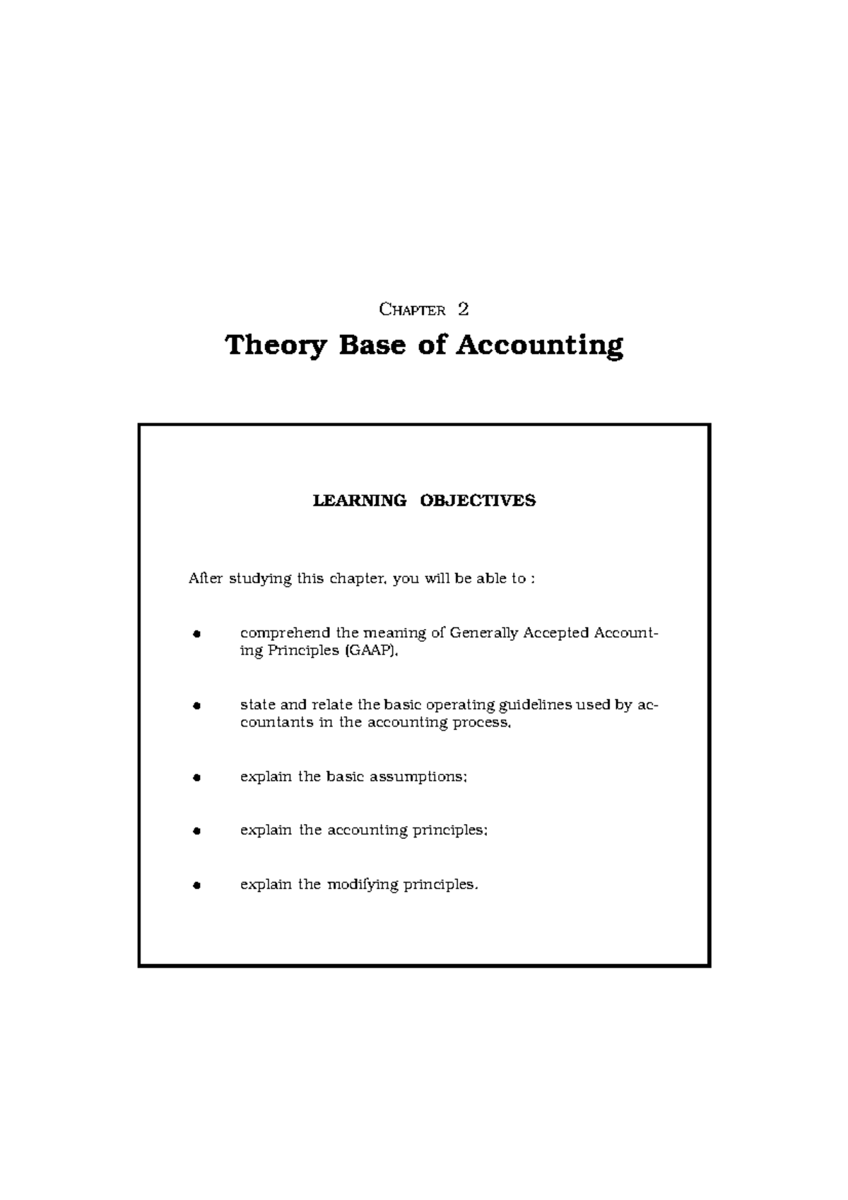 Theory Base of Accounting - 20 ACCOUNTANCY LEARNING OBJECTIVES After ...