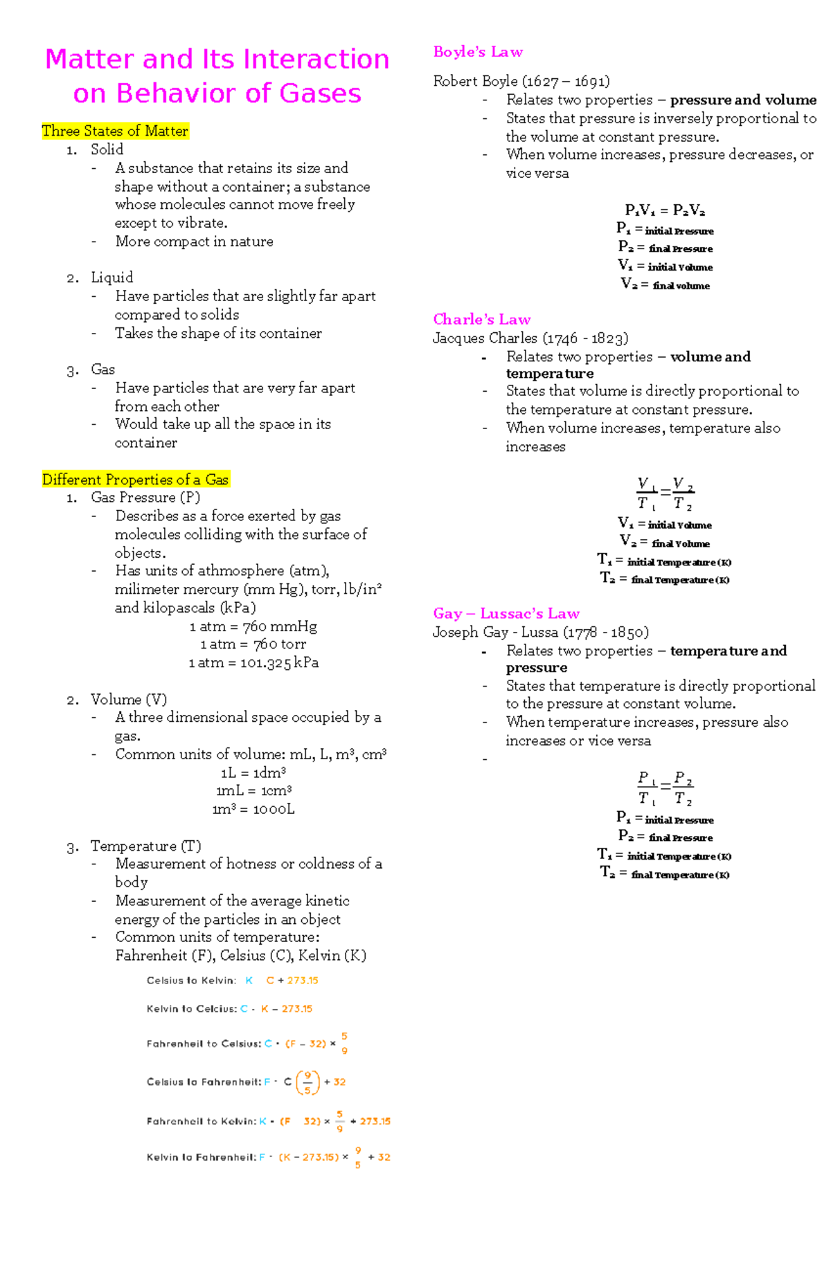 Science q4 reviewer - review - Matter and Its Interaction on Behavior ...