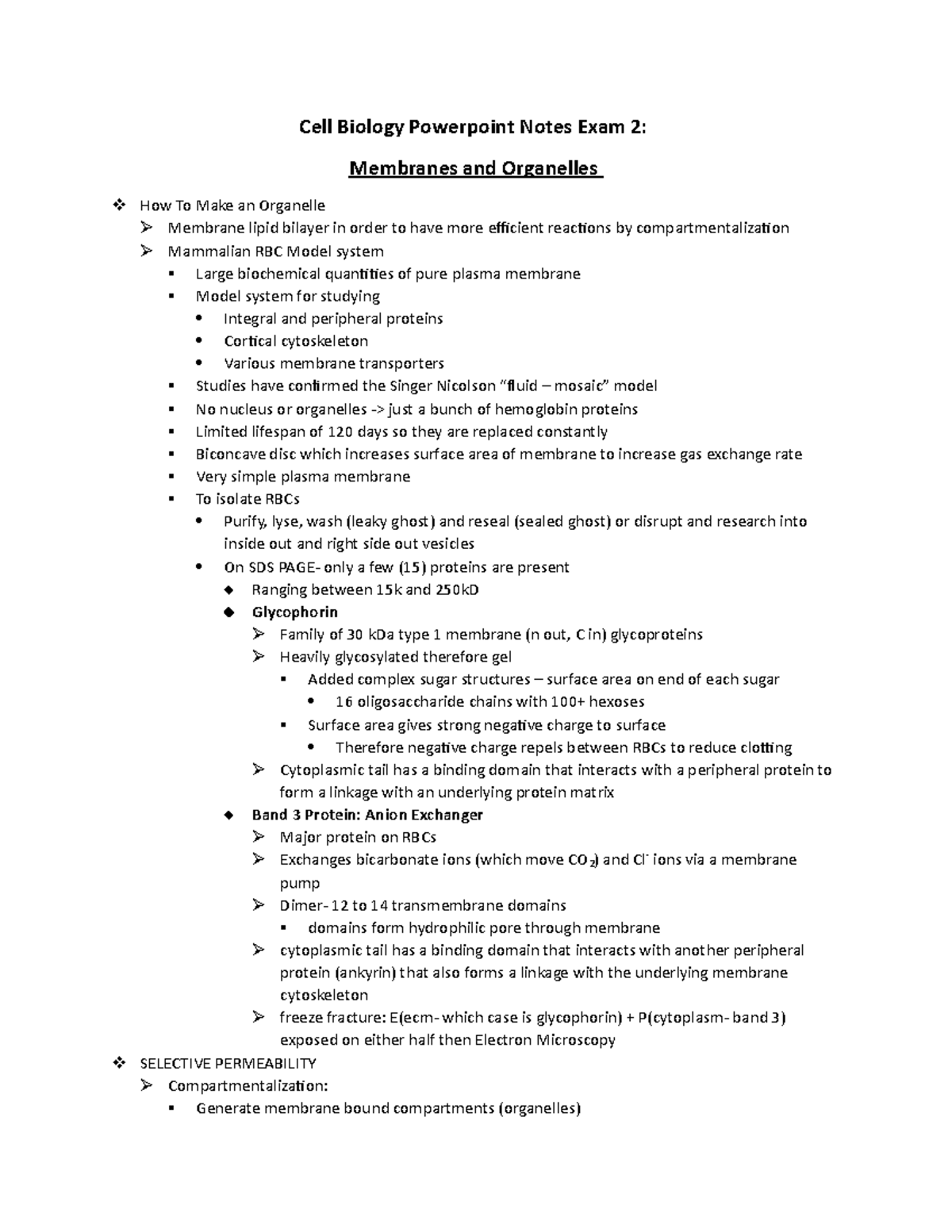 Cell Biology Powerpoint Notes Exam 2 - Solute binding site b. One ...